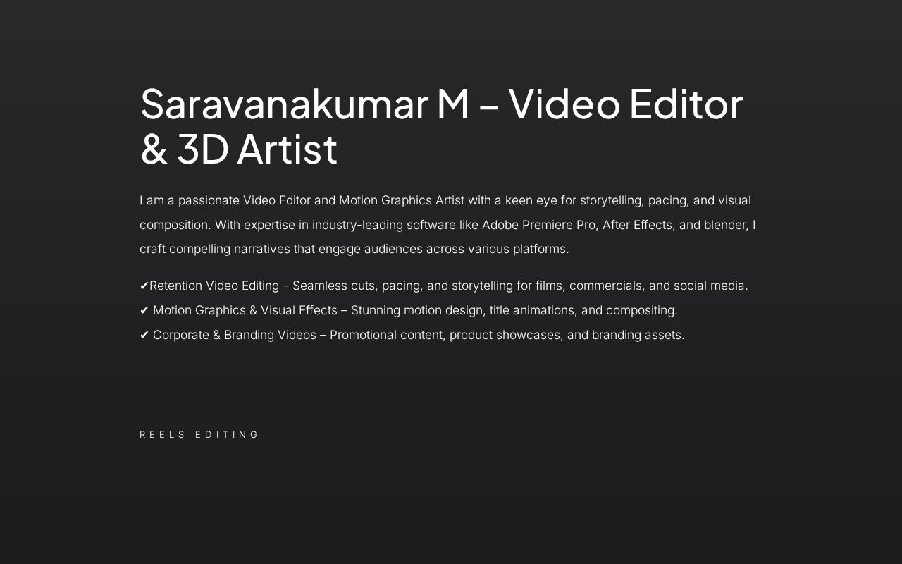 saravanakumar portfolio